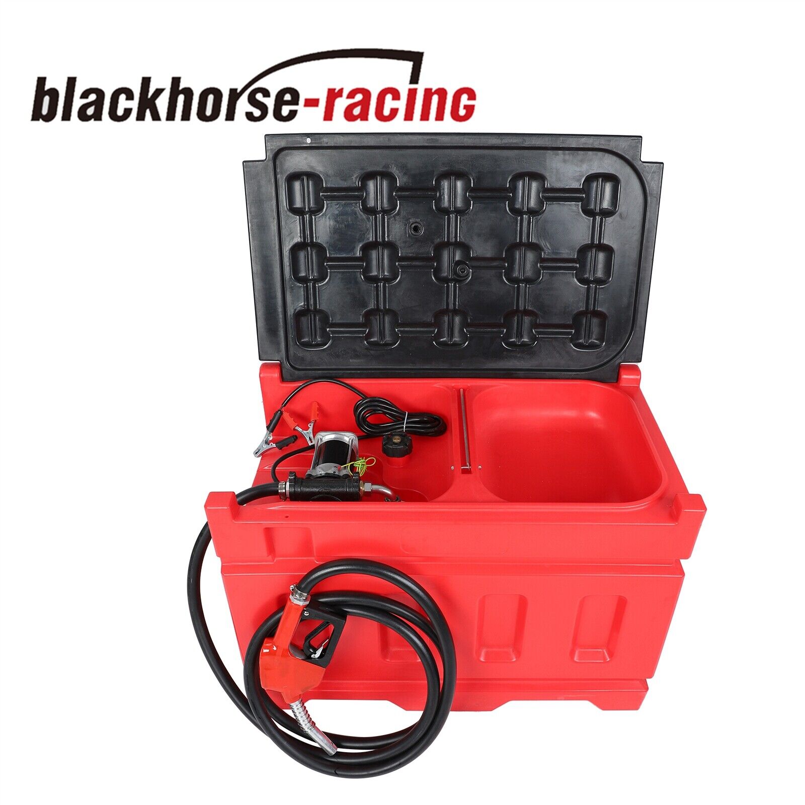 48 Gallon 12V DC Portable Fuel Tanks with Gasoline Fuel Transfer Pump – www.blackhorse-racing.com