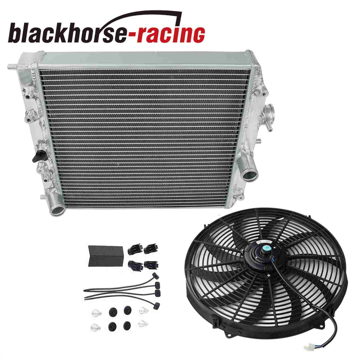 Full Aluminum Radiator 3Row FIT 92-00 Civic EG W/Universal 16"Slim Pus ...