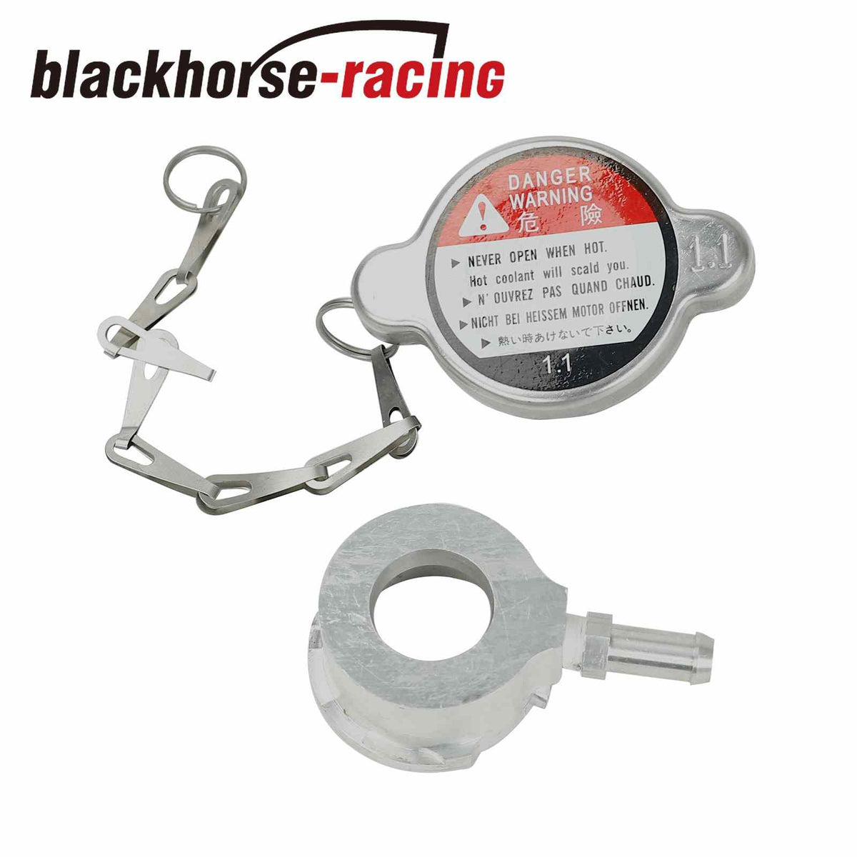 2PCS Universal Aluminum CNC Machined Radiator Filler Neck+Cap 1/16" NP ...