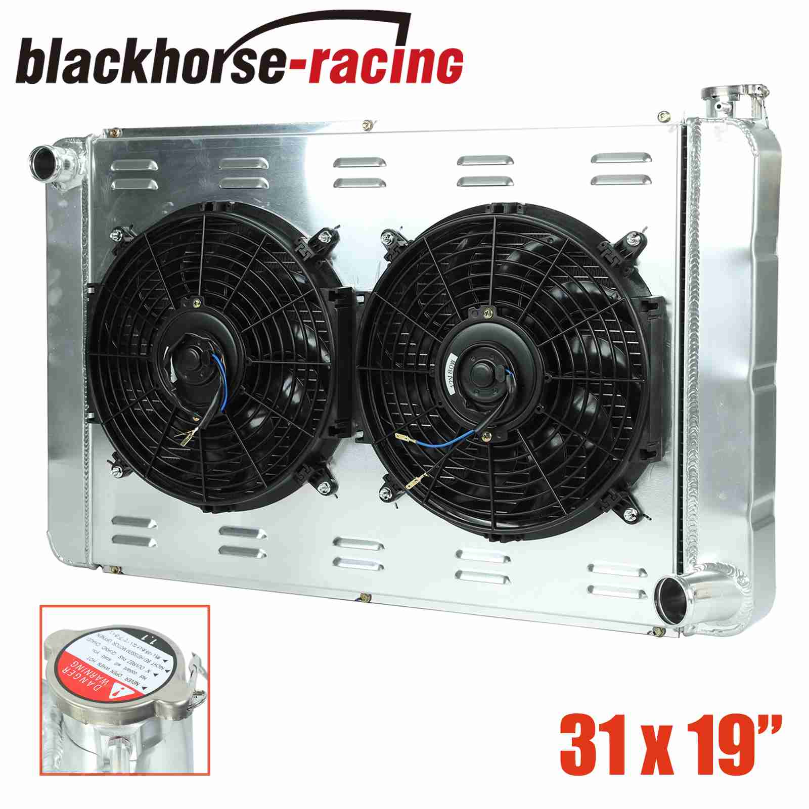 For Chevy GM 31X19 Universal Aluminum Racing Radiator Heavy Duty Extre ...