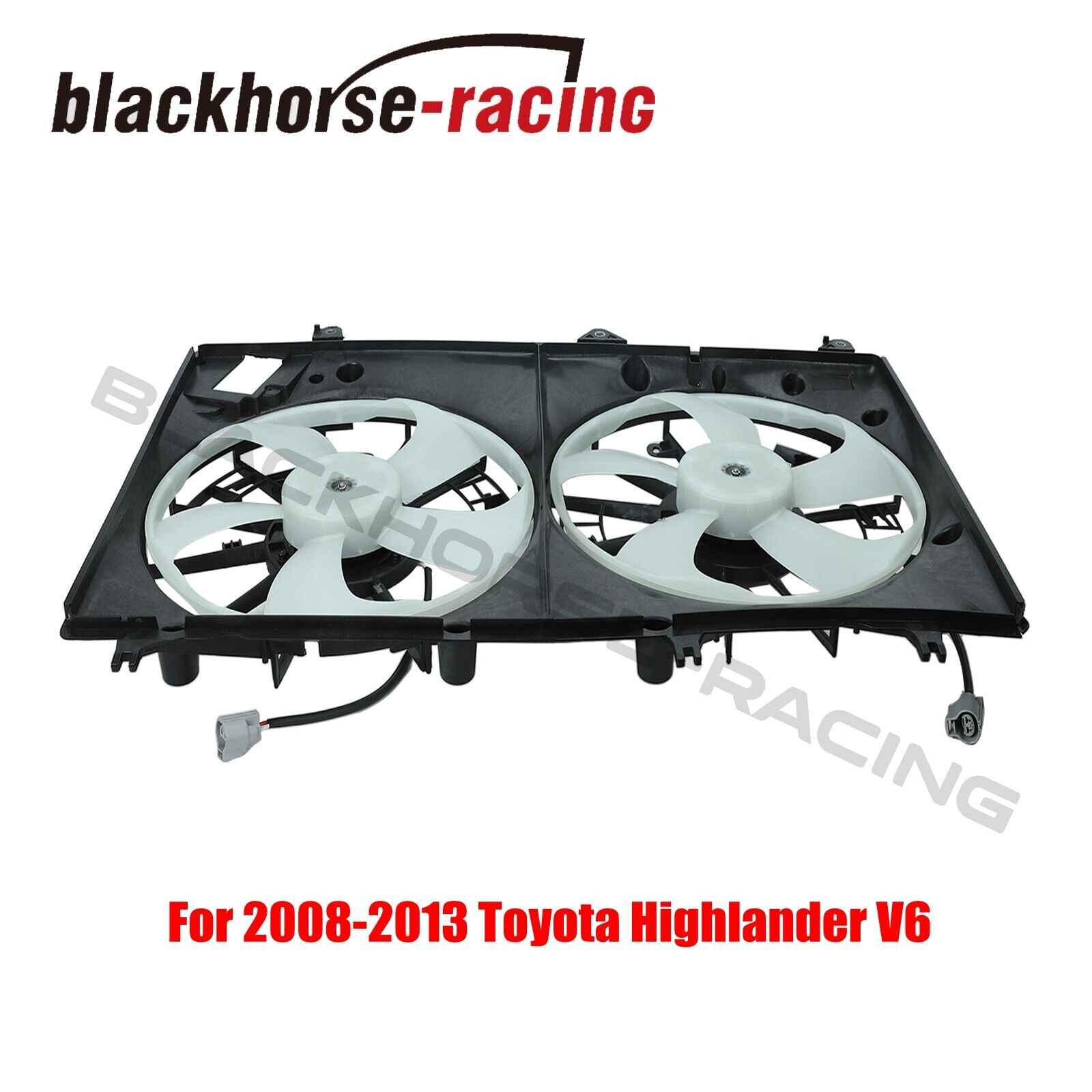 For 2008-2013 Toyota Highlander V6 Condenser Radiator Cooling Fan Asse ...